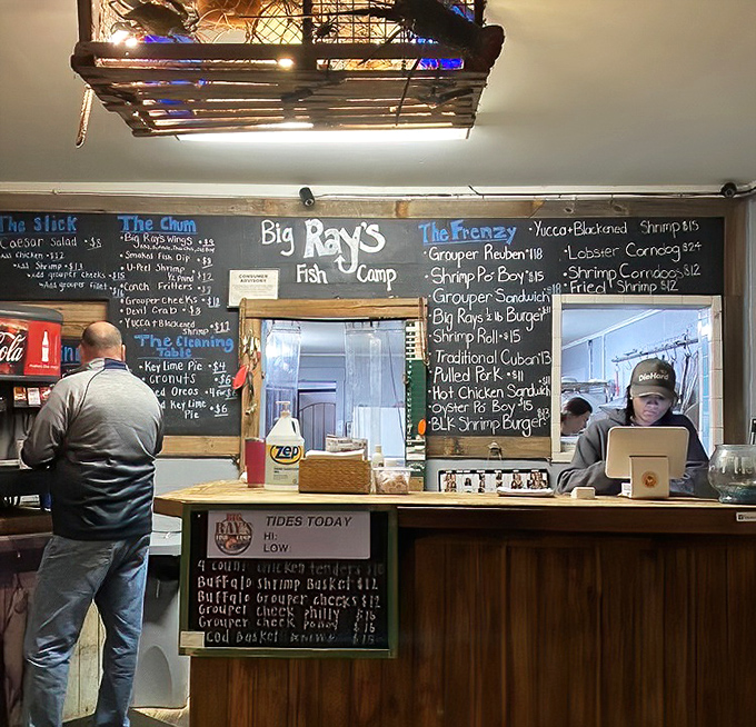 Where the magic happens. The chalkboard menu changes with the tides, literally &ndash; they even post high and low tide times for local fishermen.