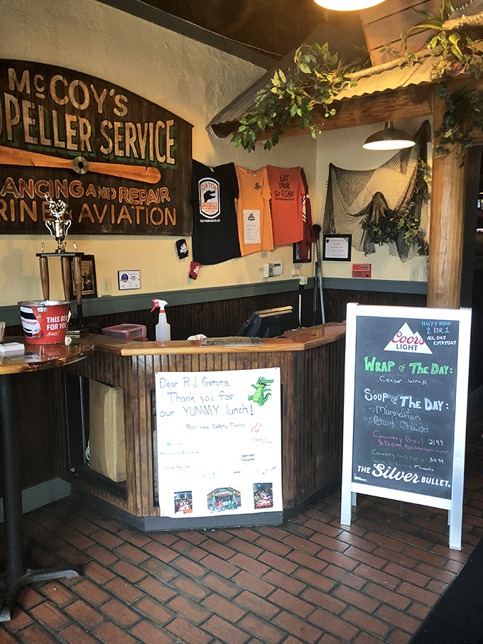 The host stand welcomes you with the charm of Old Florida and a daily special board that makes decisions wonderfully difficult.