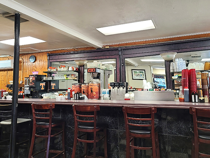 The counter &ndash; where coffee flows freely and breakfast dreams come true. A front-row seat to the beautiful breakfast ballet.