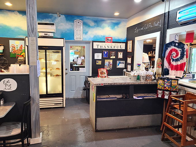 Those hanging flour sacks aren't just decoration—they're a philosophy about cooking from scratch that's increasingly rare in our microwave world.