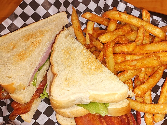 A sandwich that understands the importance of proper toast-to-filling ratio. Golden bread, perfectly grilled&mdash;this is lunch that respects tradition.