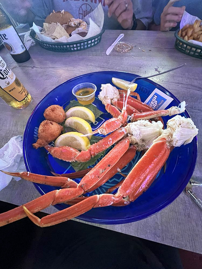 Crab legs that require a bit of work but reward your efforts tenfold. The kind of meal where conversation pauses and satisfied sighs take over.