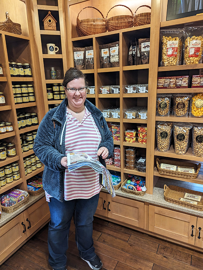 The gift shop offers edible souvenirs that will have your pantry feeling superior to your neighbors'. Good luck getting home without opening that bag of popcorn.