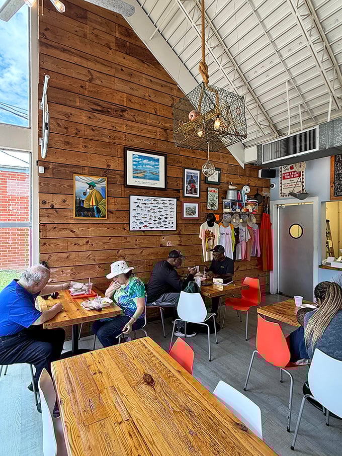 Watching diners at Saltbox is like observing people having religious experiences, but with tartar sauce.