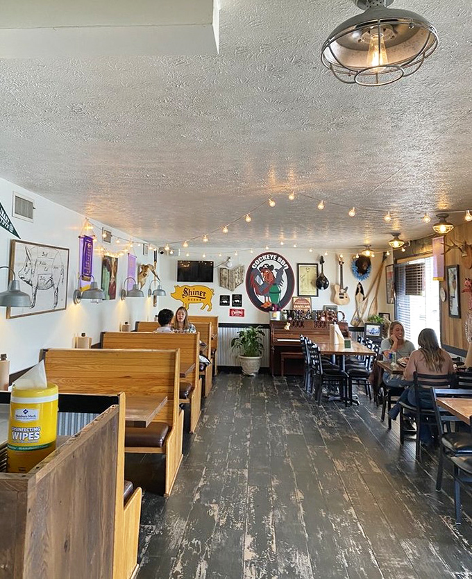 The well-worn floor tells stories of barbecue pilgrimages past, while wooden booths invite you to create your own meat-centric memories.