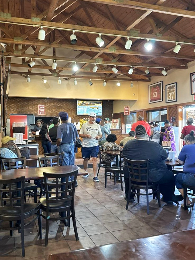 The lunch rush &ndash; a diverse crowd united by the universal language of "mmm" and the occasional need for extra napkins.
