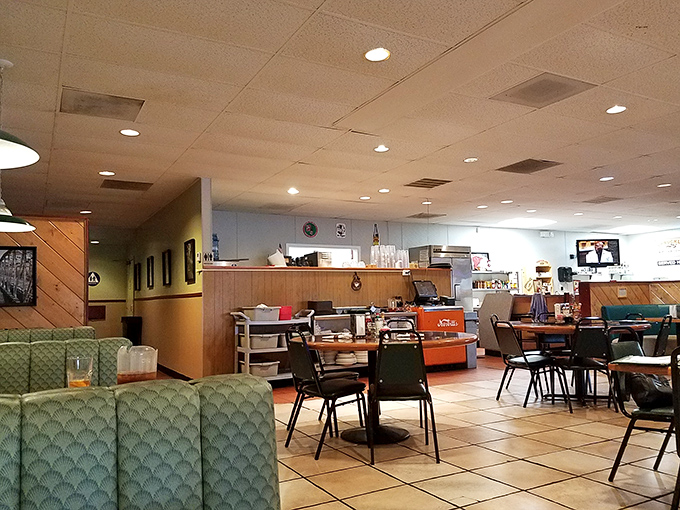 A dining room where coffee flows freely and the only acceptable volume for conversation is "enthusiastic."