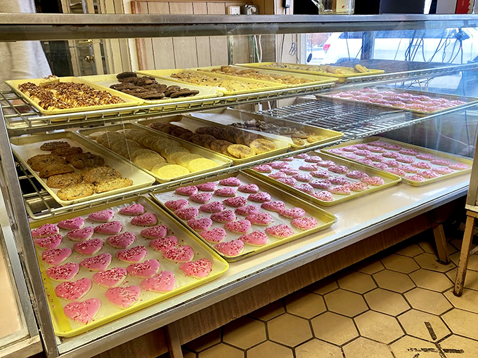 Donut display cases are the adult equivalent of toy store windows &ndash; pressing your face against the glass is still socially acceptable.