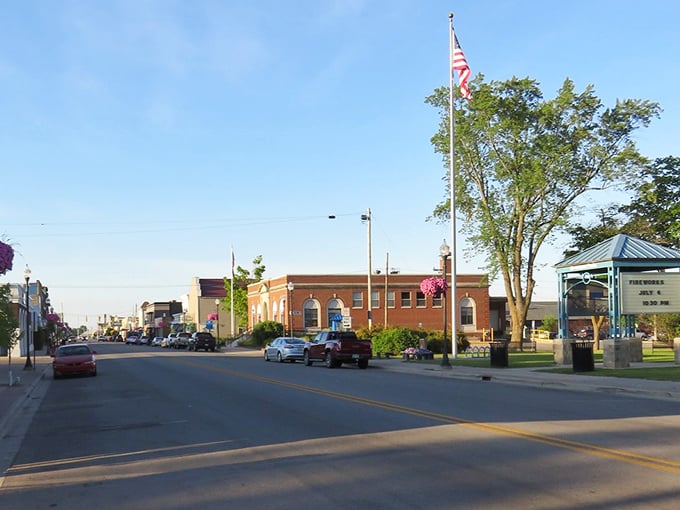 Downtown Cheboygan at golden hour&mdash;when the light hits just right and even parking meters look photogenic.