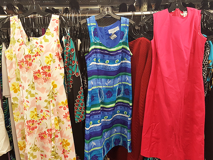 Three dresses, three decades, three personalities. The fashion equivalent of time travel for less than a tank of gas.