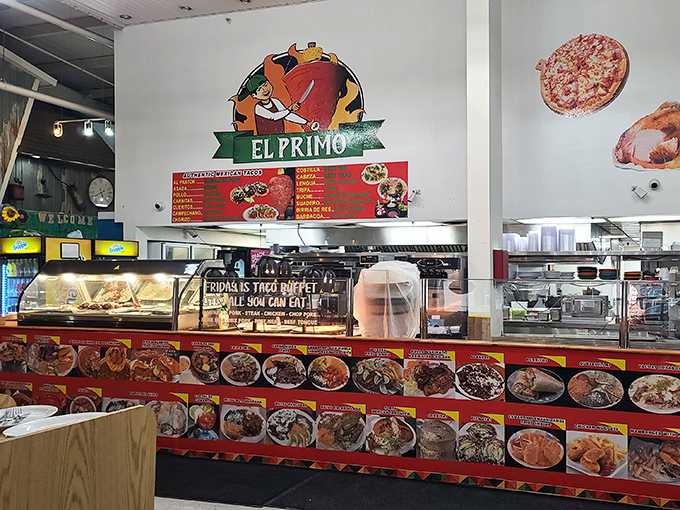 El Primo's vibrant food counter proves that some of the best meals come from unexpected places. Their taco buffet is Delaware's worst-kept culinary secret.