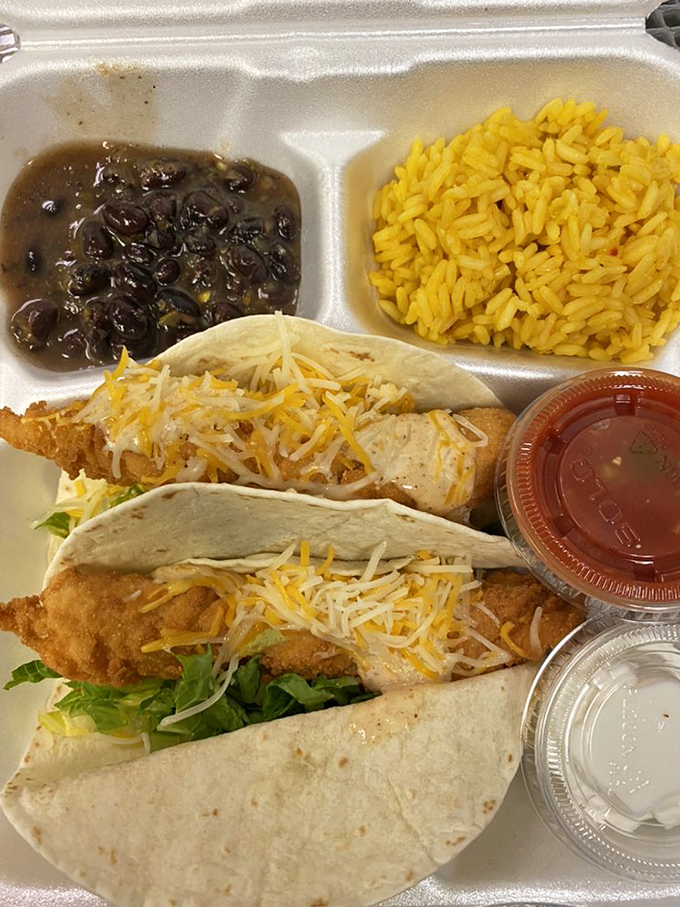 Fish tacos with rice and beans&mdash;where Gulf-fresh catches meet tortillas in that perfect vacation-on-a-plate partnership that Florida does so well.