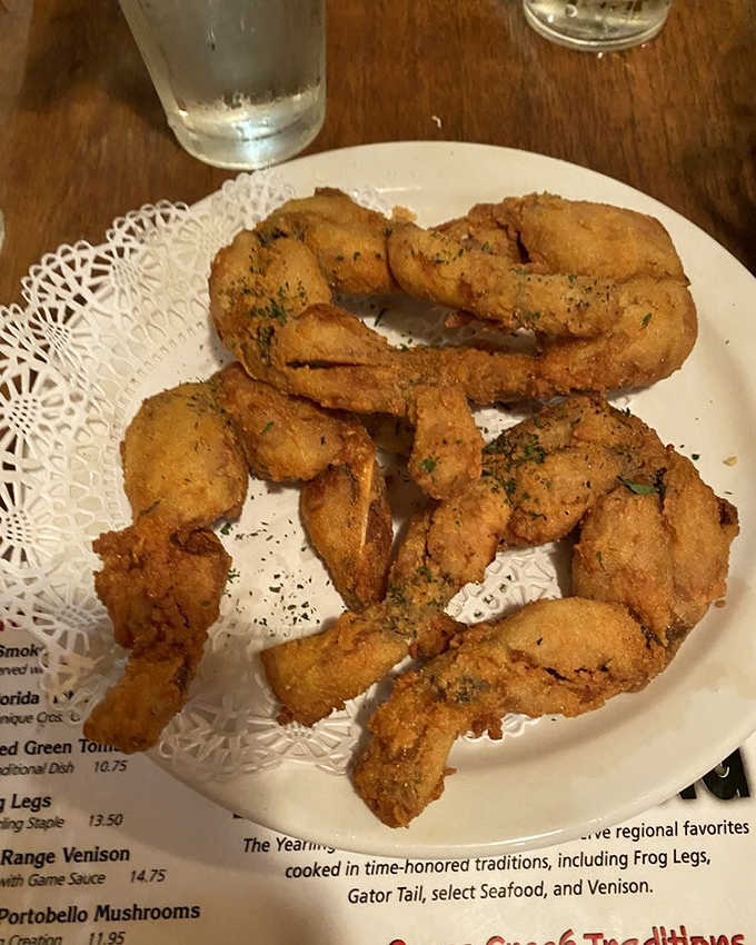 Frog legs&mdash;the dish that separates culinary tourists from culinary adventurers. Crispy, herb-flecked, and nothing like chicken, despite what everyone tells you.