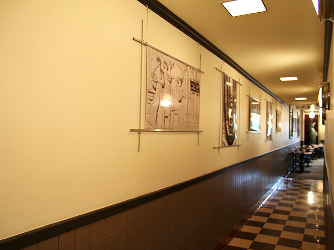 The hallway to happiness, where every step brings you closer to breakfast bliss and caffeinated enlightenment.