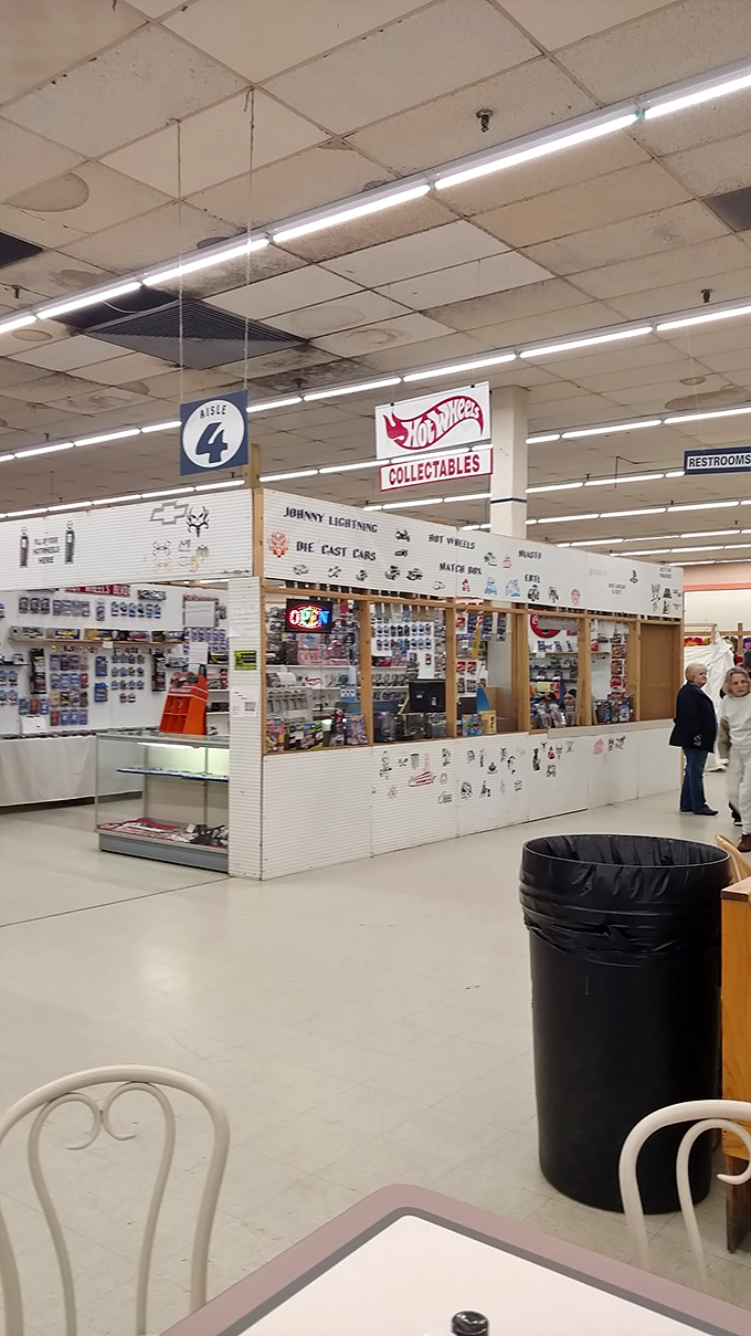 Hot Wheels heaven under fluorescent lights. Aisle 4's collectibles booth proves that some childhood obsessions never die&mdash;they just require more display cases.
