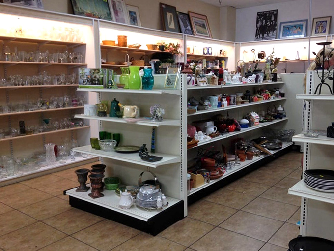 Glassware galore! From everyday drinking vessels to vintage treasures, these shelves hold the missing pieces to your home collection.