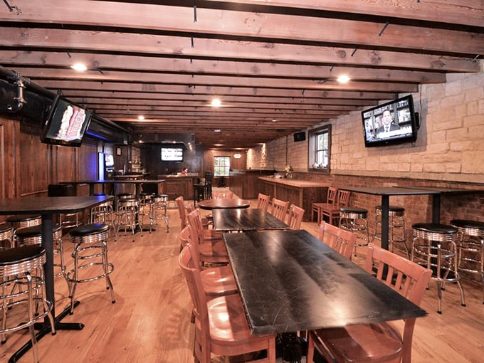 The downstairs dining area feels like the cool basement hangout you always wanted, but with much better food and no parents.
