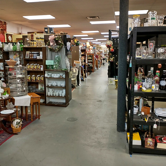 Long corridors of carefully curated booths invite exploration. Like a museum where everything has a price tag—and you can take it home!