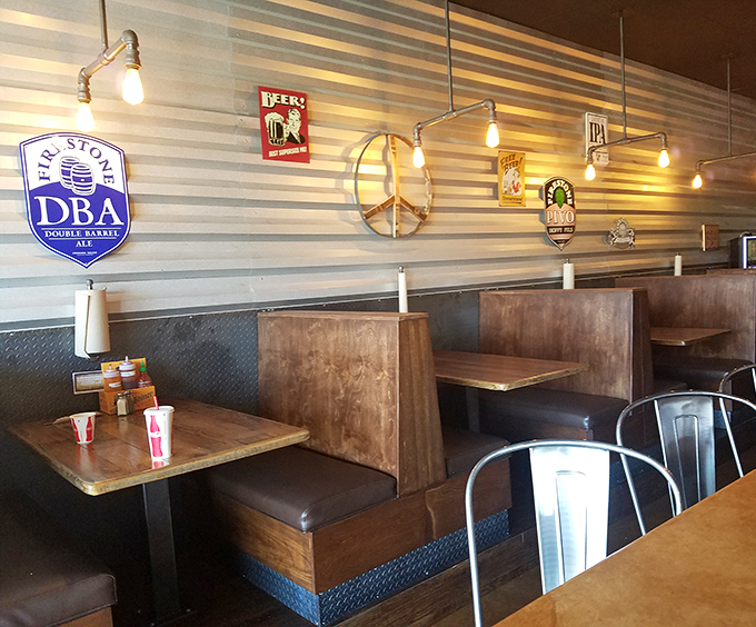 Another angle reveals booths perfect for serious meat contemplation&mdash;or just hiding from your cardiologist.