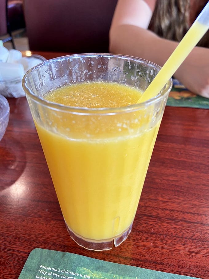 Fresh-squeezed orange juice that tastes like Florida bottled its best sunshine just for your breakfast pleasure.
