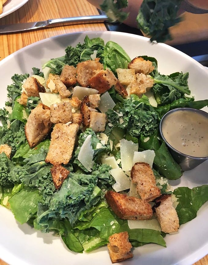 Even the Caesar salad gets the smokehouse treatment - because why should meat have all the fun?
