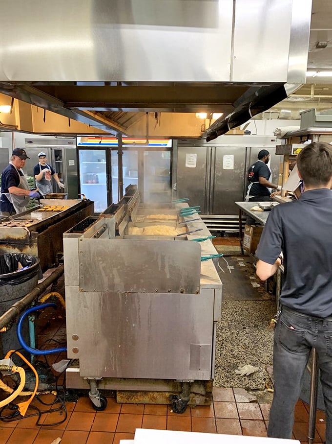 The kitchen's organized chaos reveals the secret behind The Beacon's consistency&mdash;a well-choreographed dance of spatulas, grills, and Southern know-how.