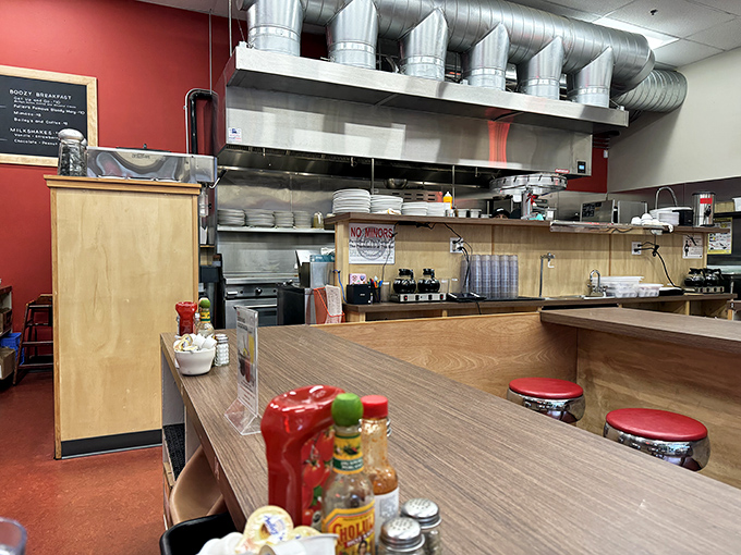The kitchen counter&mdash;where breakfast magic happens with choreographed precision that would make Broadway dancers jealous.