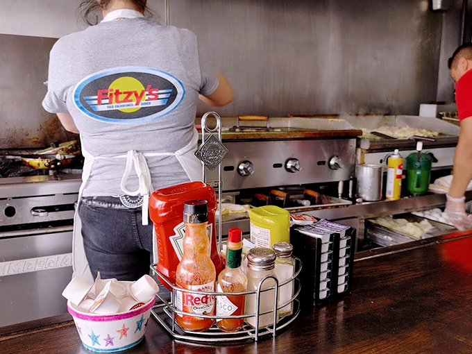 Where the magic happens&mdash;Fitzy's kitchen operates with the precision of a Swiss watch and the soul of a blues musician. No tweezers or microgreens in sight.