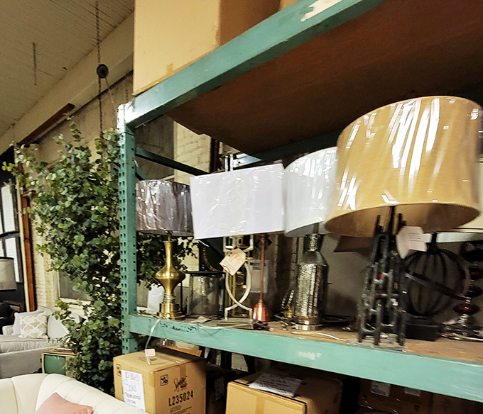 Lighting fixtures dangle like industrial chandeliers, each one promising to illuminate your home with warehouse-chic character and charm.