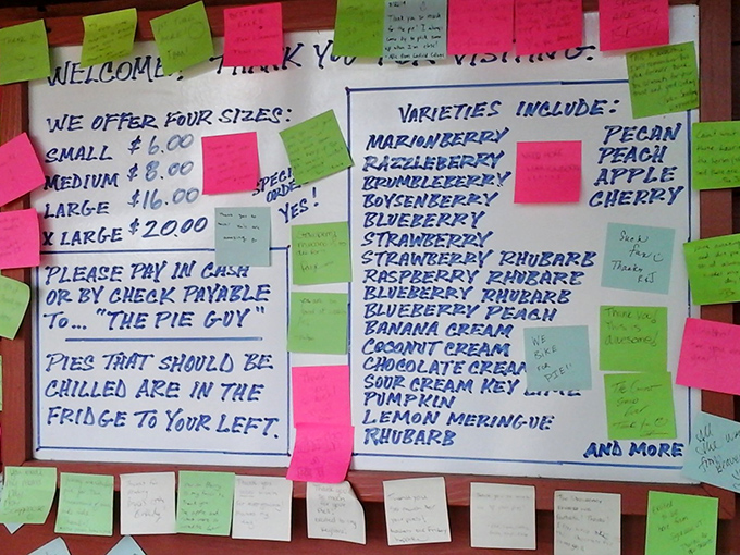 When your menu board needs sticky note extensions, you know you're doing something right. The pie popularity index is off the charts.