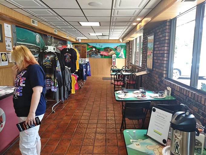 The gift shop offers earthly souvenirs of your encounter with Wilmington's most famous space explorer.