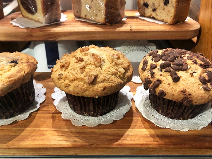 These muffins stand at attention like delicious sentries, guarding the line between breakfast and dessert with delicious authority.