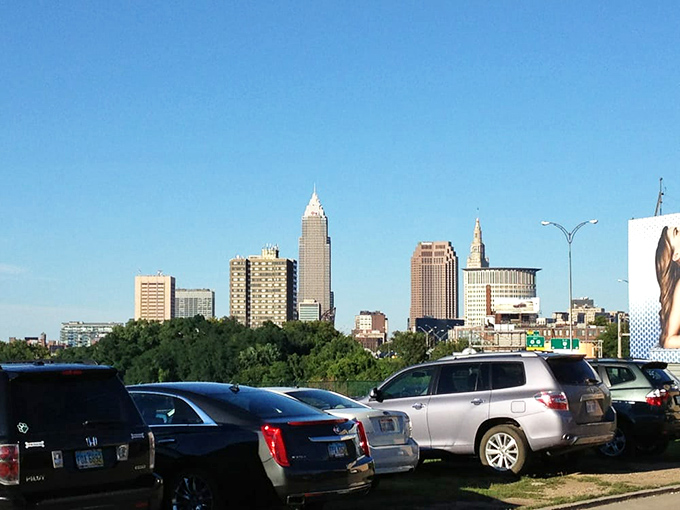 Cleveland's skyline reminds you that great food gems often hide in unsuspecting urban landscapes. The best discoveries always feel like secrets.
