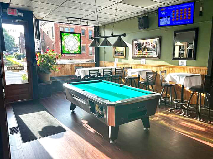 A pool table bathed in natural light&mdash;where friendships have been tested, bragging rights earned, and at least one marriage proposal has happened after a lucky shot.