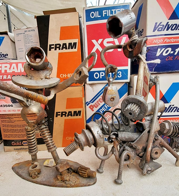 From auto parts to art parts &ndash; these metal sculptures prove creativity doesn't need fancy materials, just imagination and a welding torch.