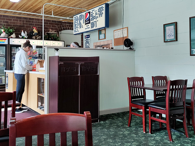 The ordering counter &ndash; where anticipation builds as you watch your chicken dreams move closer to reality with each customer served.