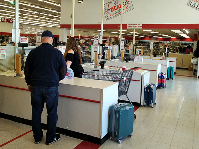 The final frontier: checkout counters where treasure hunters convert discoveries into take-home triumphs while planning their next expedition.