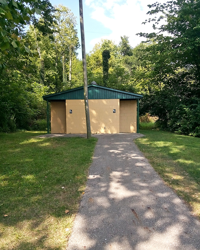 Clean facilities nestled among the trees - because nature calls shouldn't interrupt your outdoor adventure.