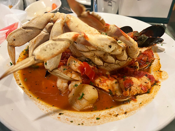 The seafood platter that makes decisions easy: "I'll have everything, please." Those crab claws are practically waving hello.