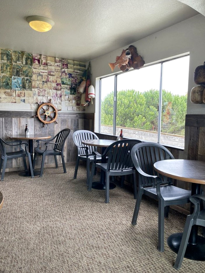 Nautical touches adorn walls where countless seafood pilgrims have sat before you&mdash;that ship's wheel isn't just decor, it's steering you toward flavor.