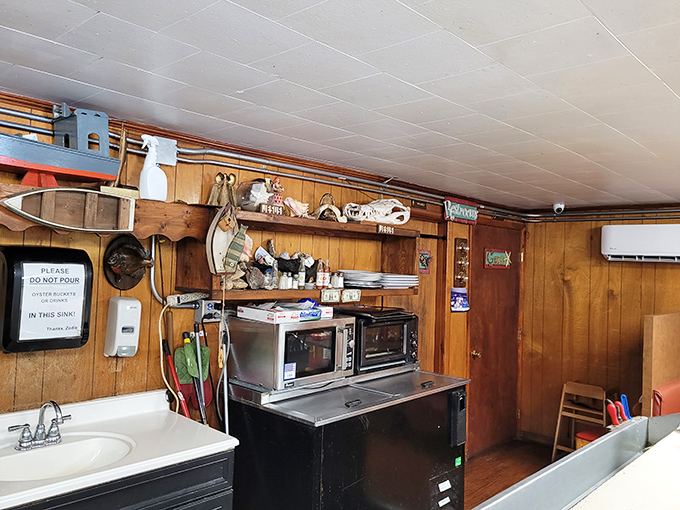 The bustling service area where culinary magic happens behind the scenes with practiced efficiency.