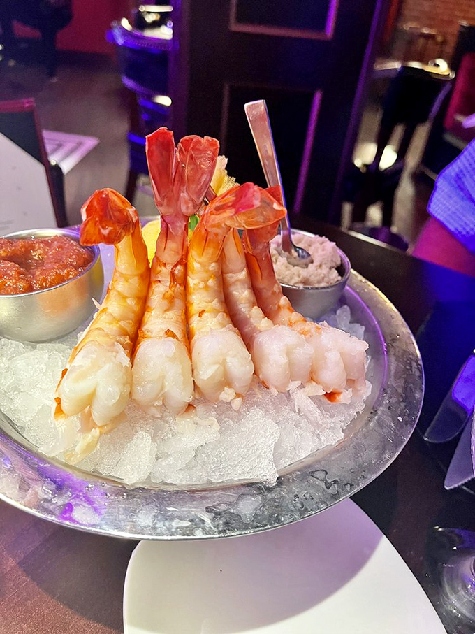 Shrimp cocktail that makes a statement &ndash; these aren't just appetizers, they're ocean ambassadors demanding proper respect.