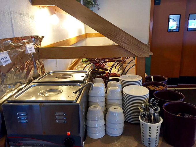 The steam table&mdash;where hot soup stands ready to repair whatever damage the Pennsylvania winter has inflicted on your soul.