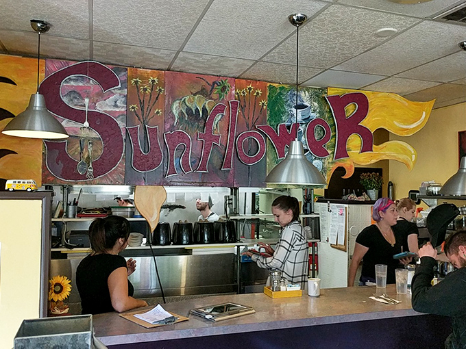 Behind the "Sunflower" sign, breakfast magic happens&mdash;where spatula wizards transform simple ingredients into morning masterpieces that keep Pottstown coming back.