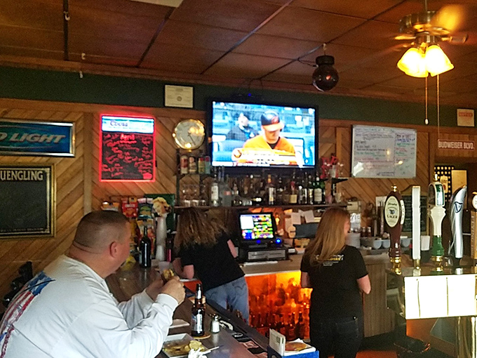 The bar area&mdash;where stories are shared, games are watched, and friendships are forged over perfectly poured pints.