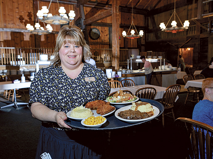 Servers who carry plates like Olympic torchbearers &ndash; with pride, purpose, and perfect balance. That tray weighs more than my monthly grocery haul.