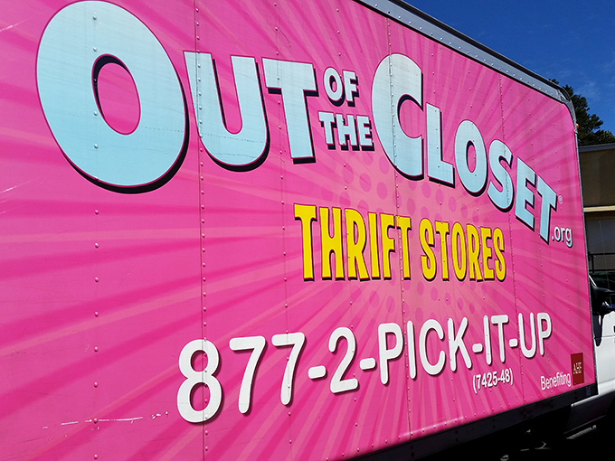 Even their donation pickup truck stays on brand with that unmistakable pink &ndash; like a rolling billboard for bargain-hunting with purpose.