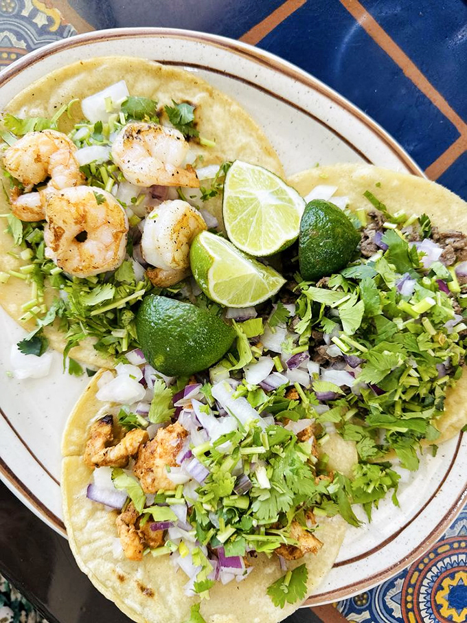 Tacos done right&mdash;simple, authentic, and crowned with fresh cilantro and lime. This is street food elevated to an art form.