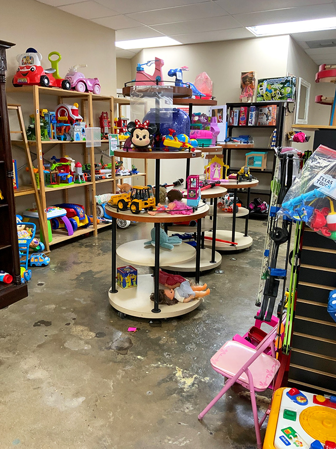 Toy heaven for tiny humans and nostalgic adults alike. That ride-on car costs less than two lattes and will provide infinitely more entertainment.
