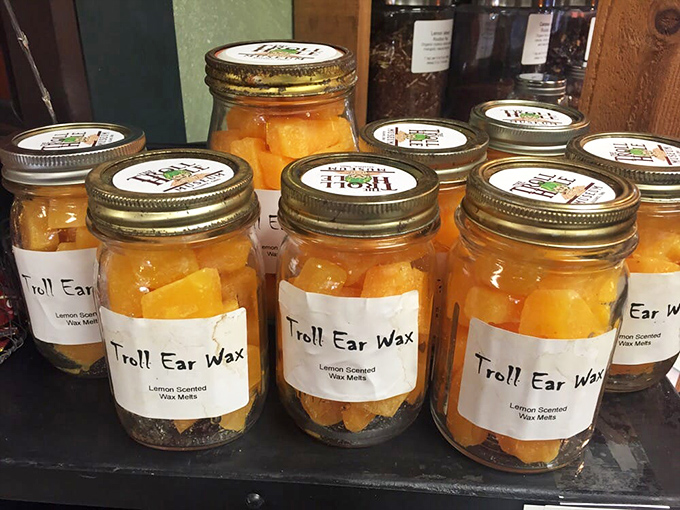 Troll Ear Wax &ndash; possibly the most creative (and slightly disturbing) souvenir you'll ever find, proving dedication to the troll theme knows no bounds.